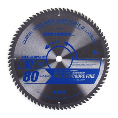 Tooltech Fine Cut Wood Saw Blade 80T - 10" — Interline Wholesale Hardware