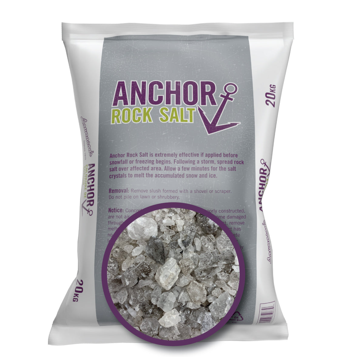 Anchor Rock Salt De-Icing Salt - 20kg — Interline Wholesale Hardware