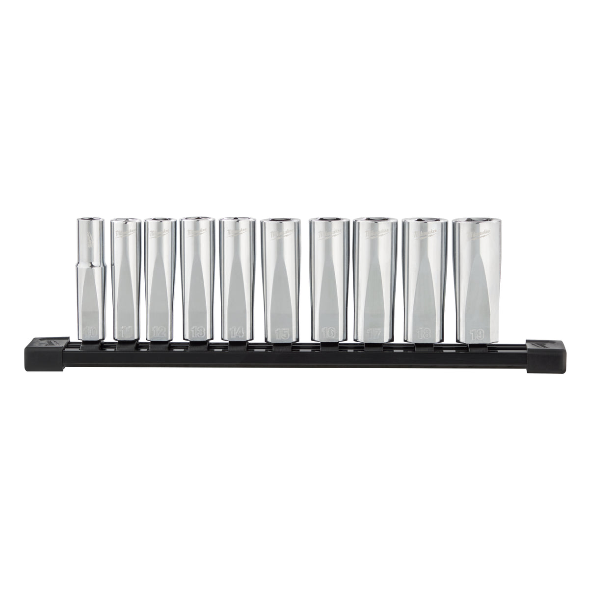 Milwaukee 10 pc. 3/8" Metric Deep Well Sockets w/ FOUR FLAT Sides ...