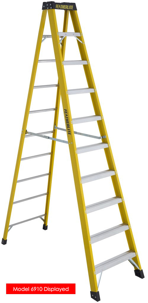 Featherlite Extra Heavy Duty Fiberglass Step Ladder (Type 1A) - 12ft ...