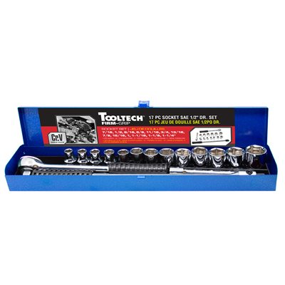 Tooltech 17 pc. Socket Set 1/2" Drive — Interline Wholesale Hardware