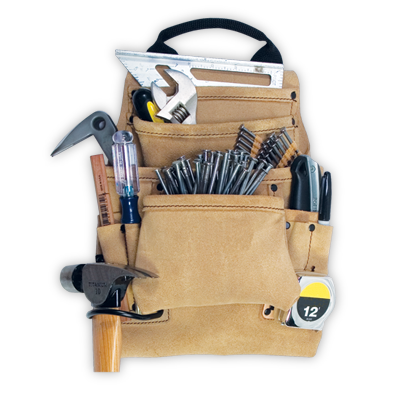 Kuny's 10 Pocket Carpenter'S Nail & Tool Bag — Interline Wholesale Hardware