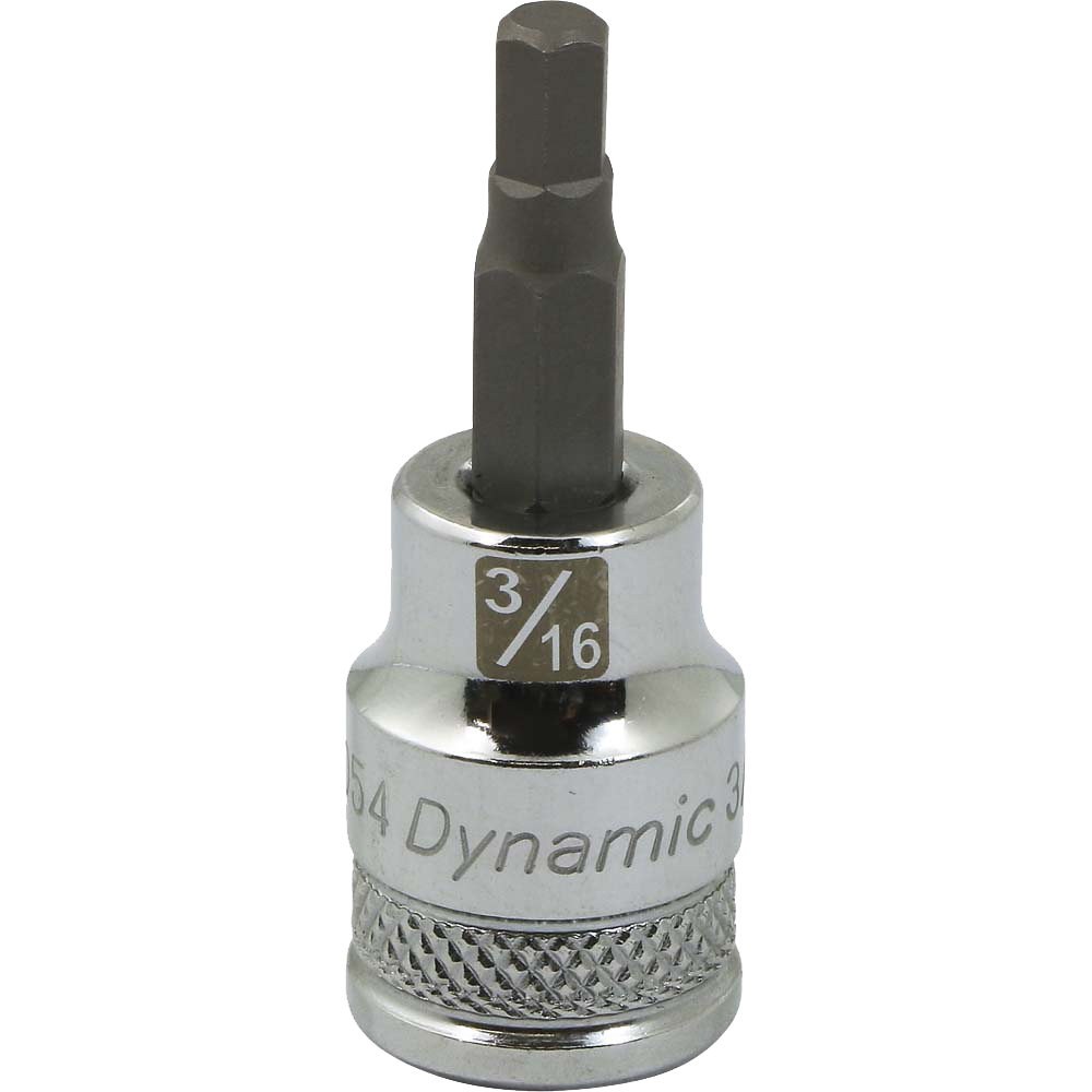 Dynamic 3/8" Drive SAE Standard length Hex Head Chrome Bit Sockets ...