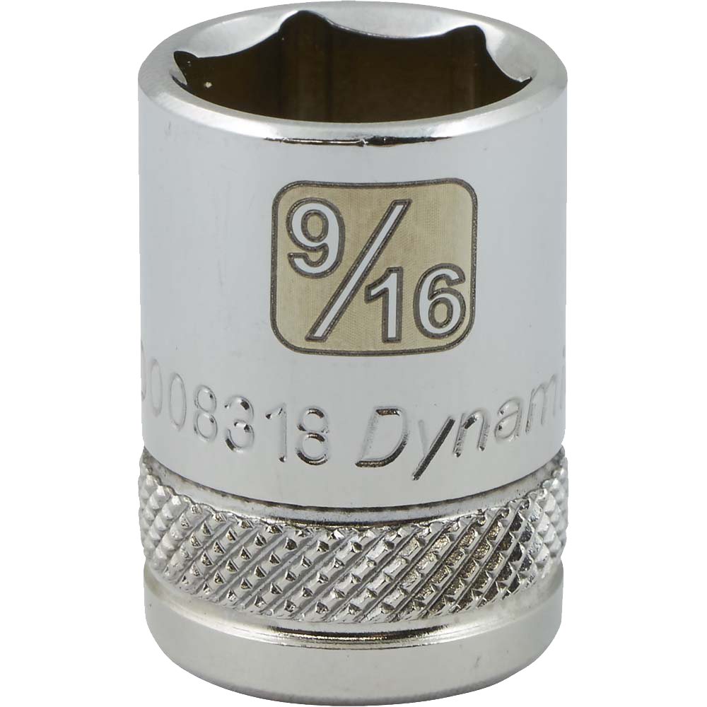 Dynamic 3/8" Drive 6-Point SAE Standard Length Chrome Impact Sockets ...