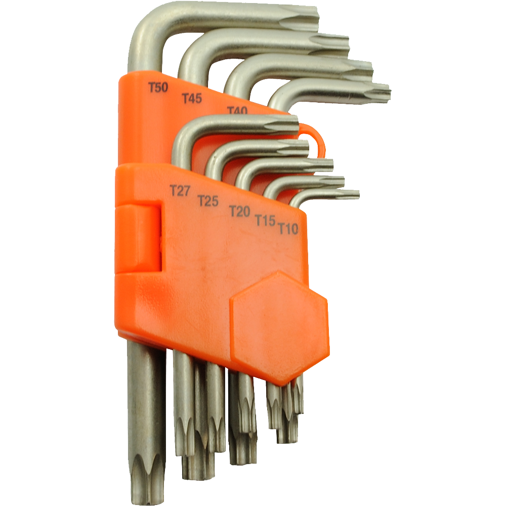 Dynamic 9 pc. Torx Hex Key Set - T10 - T50 — Interline Wholesale Hardware