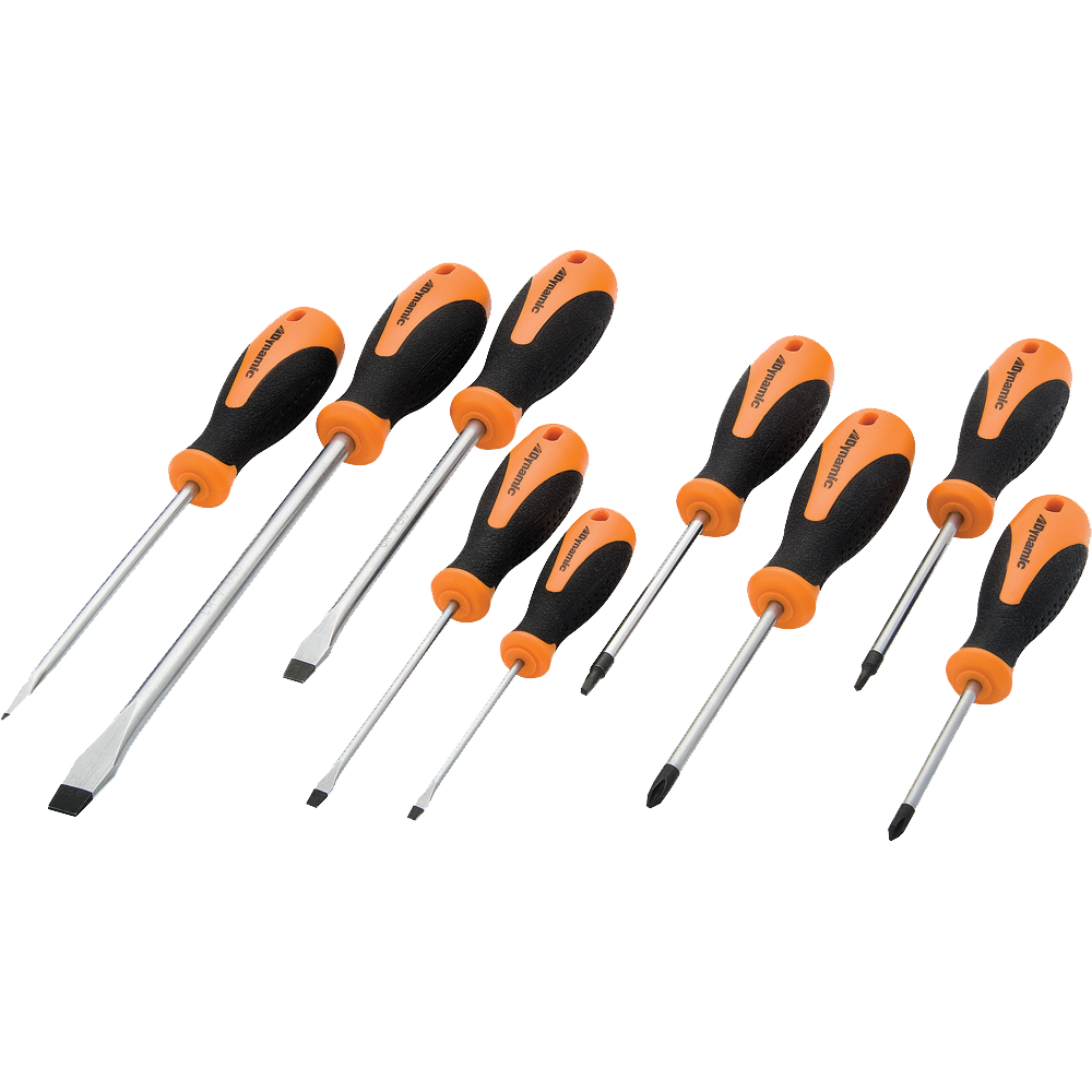Dynamic 9 pc. Assorted Screwdriver Set w/ Comfort Grip Handles ...