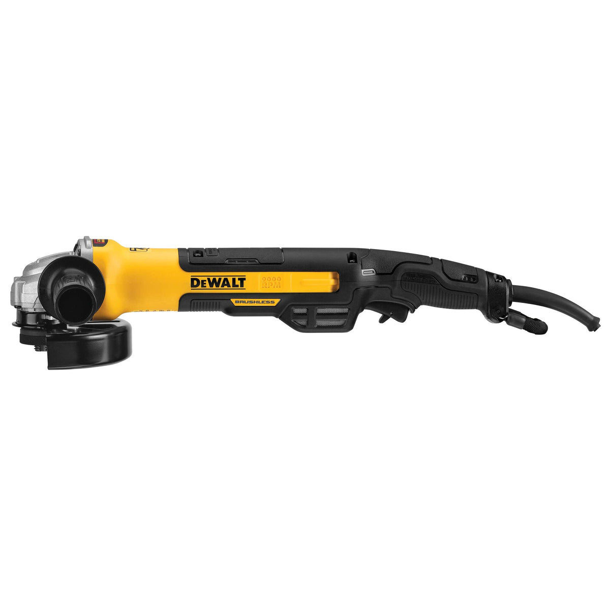 DeWalt 5"/6" Brushless Rat Tail Trigger Switch Angle Grinder w/ KICKBA ...