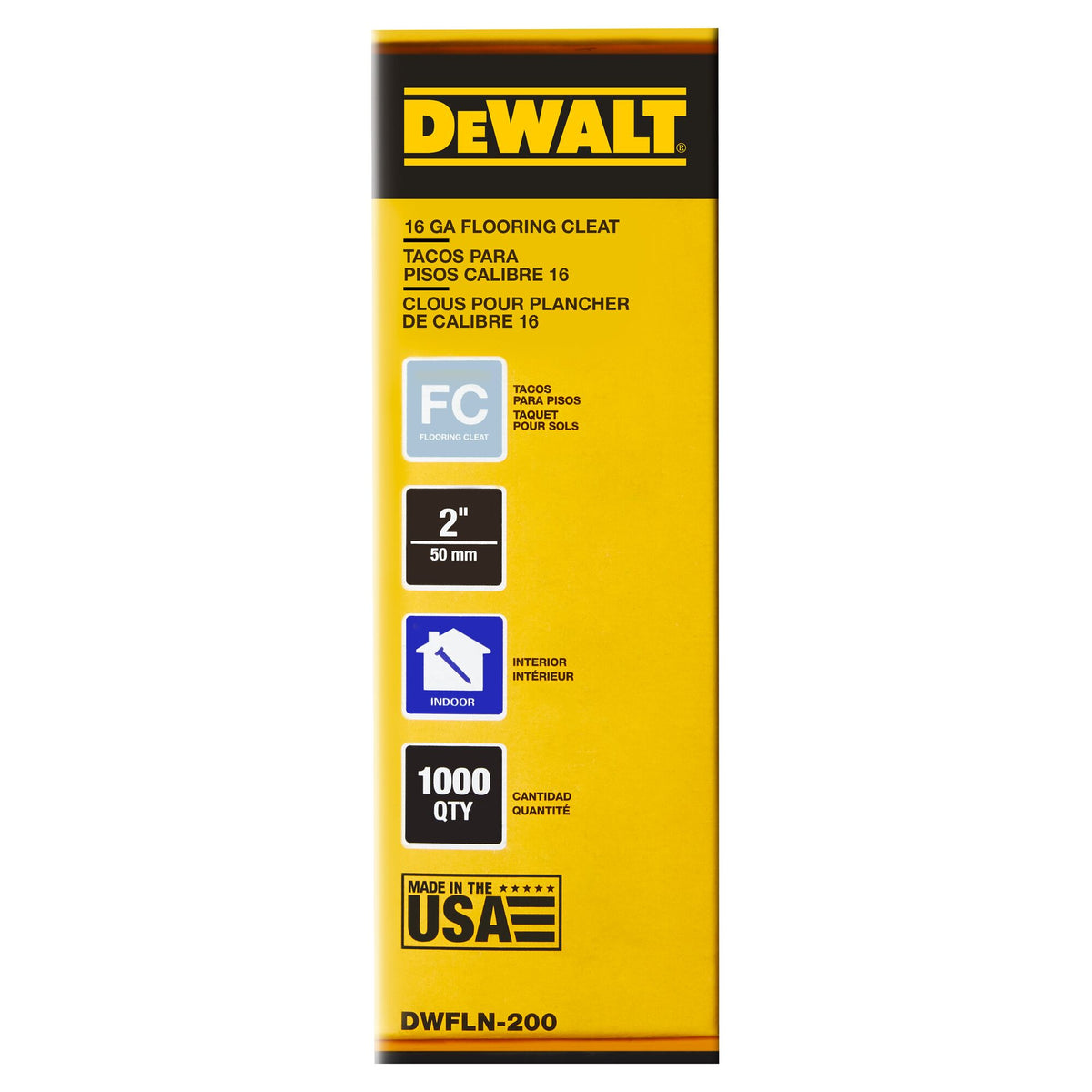 DeWalt 1,000PK 16G L-Shaped Hardwood Flooring Cleats - 2" — Interline ...