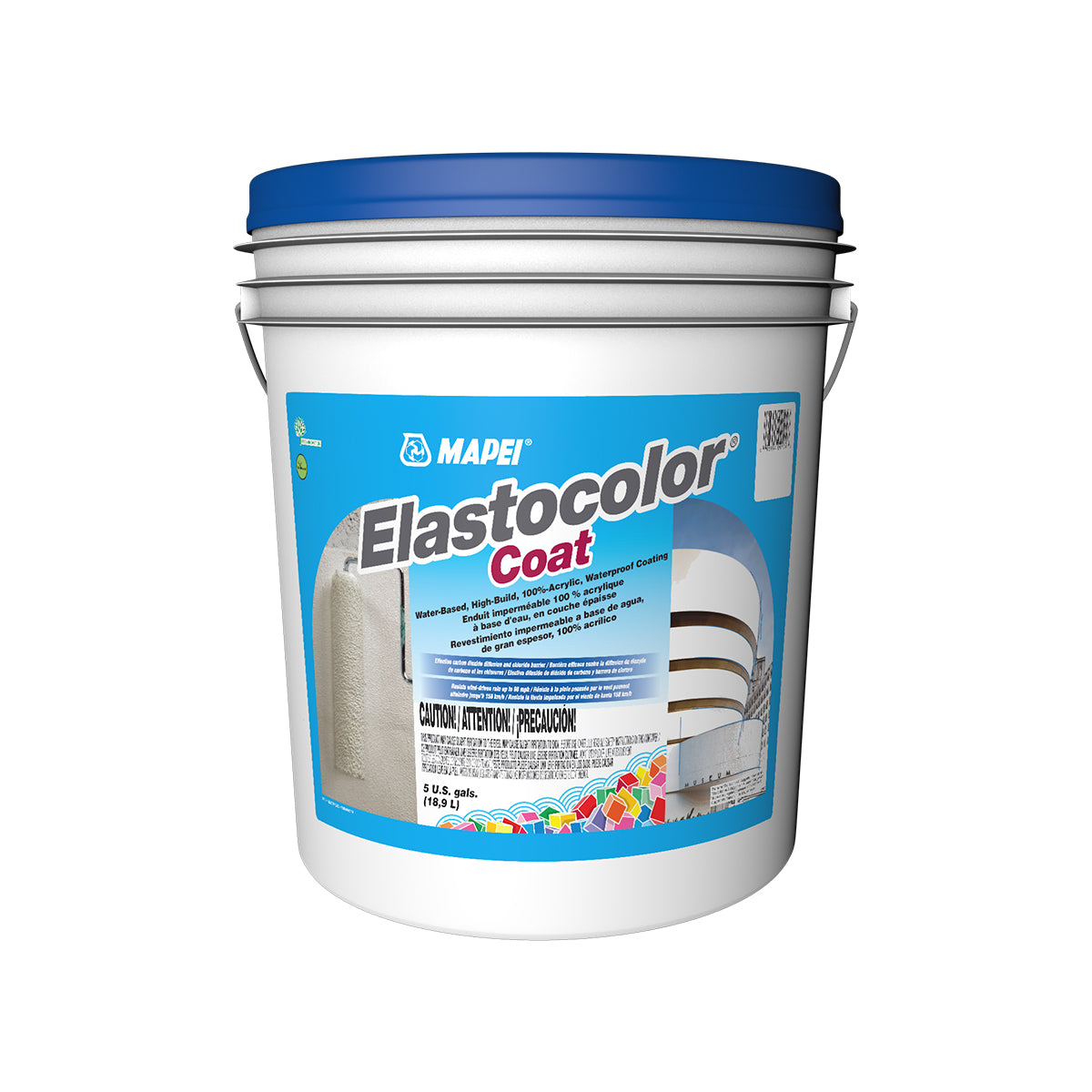 Mapei Elastocolor Coat High-Build Acrylic Waterproof Coating - 18.9L ...