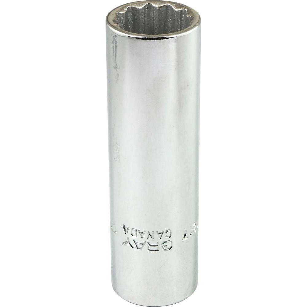Gray Tools 1/2" Drive, Deep Length 12 Point Metric Sockets — Interline ...