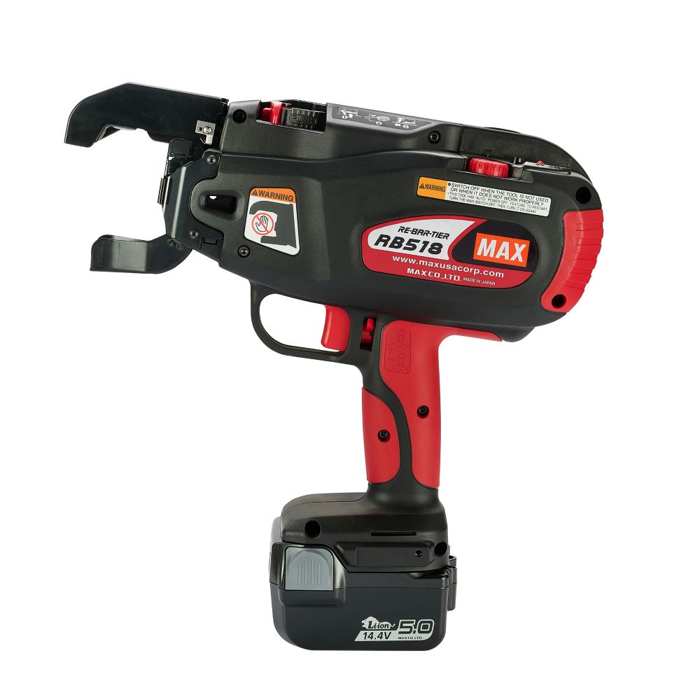 MAX RB-518 Li-Ion 21G Cordless Wire Rebar Tying Tool Kit — Interline ...
