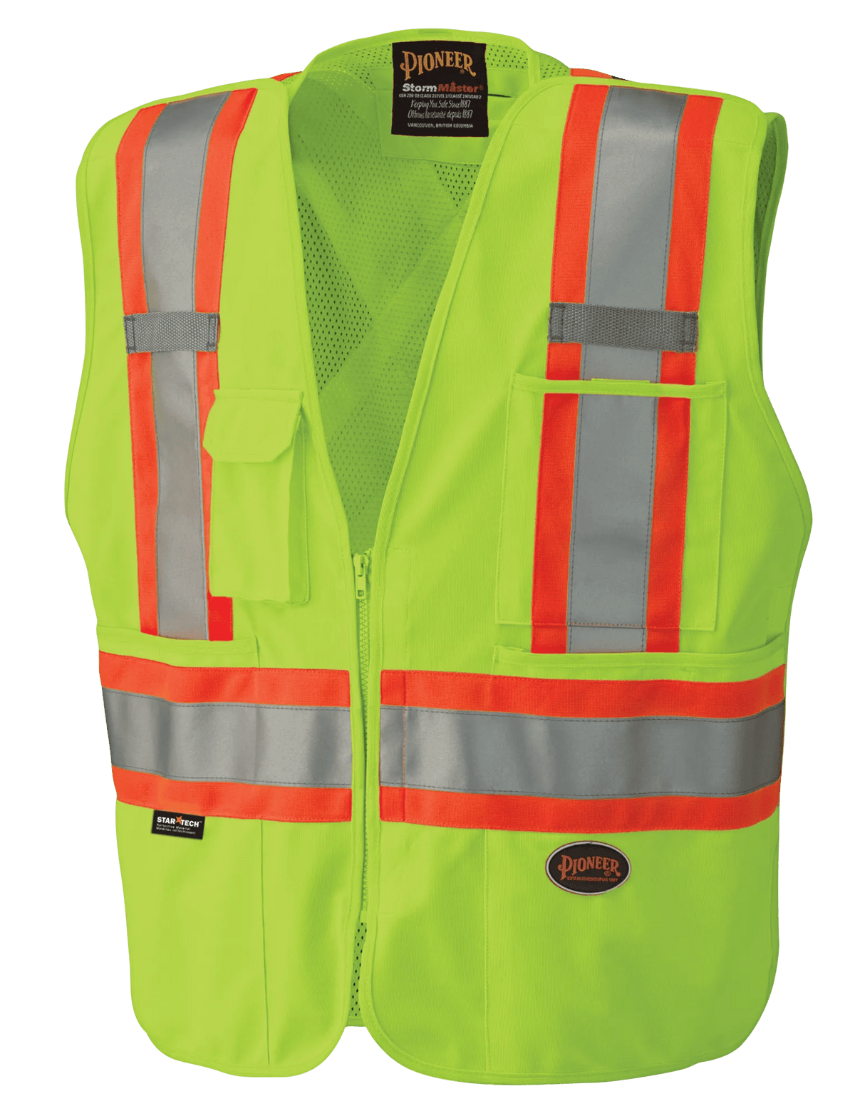 Pioneer Mesh Back Tear-Away Hi-Vis Safety Vest — Interline Wholesale ...