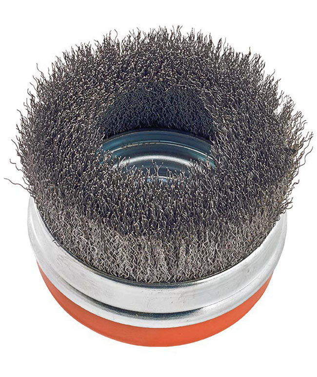 Walter Wire Cup Brush Crimped Wires w/ Ring - 4" x 5/8"-11" — Interline ...