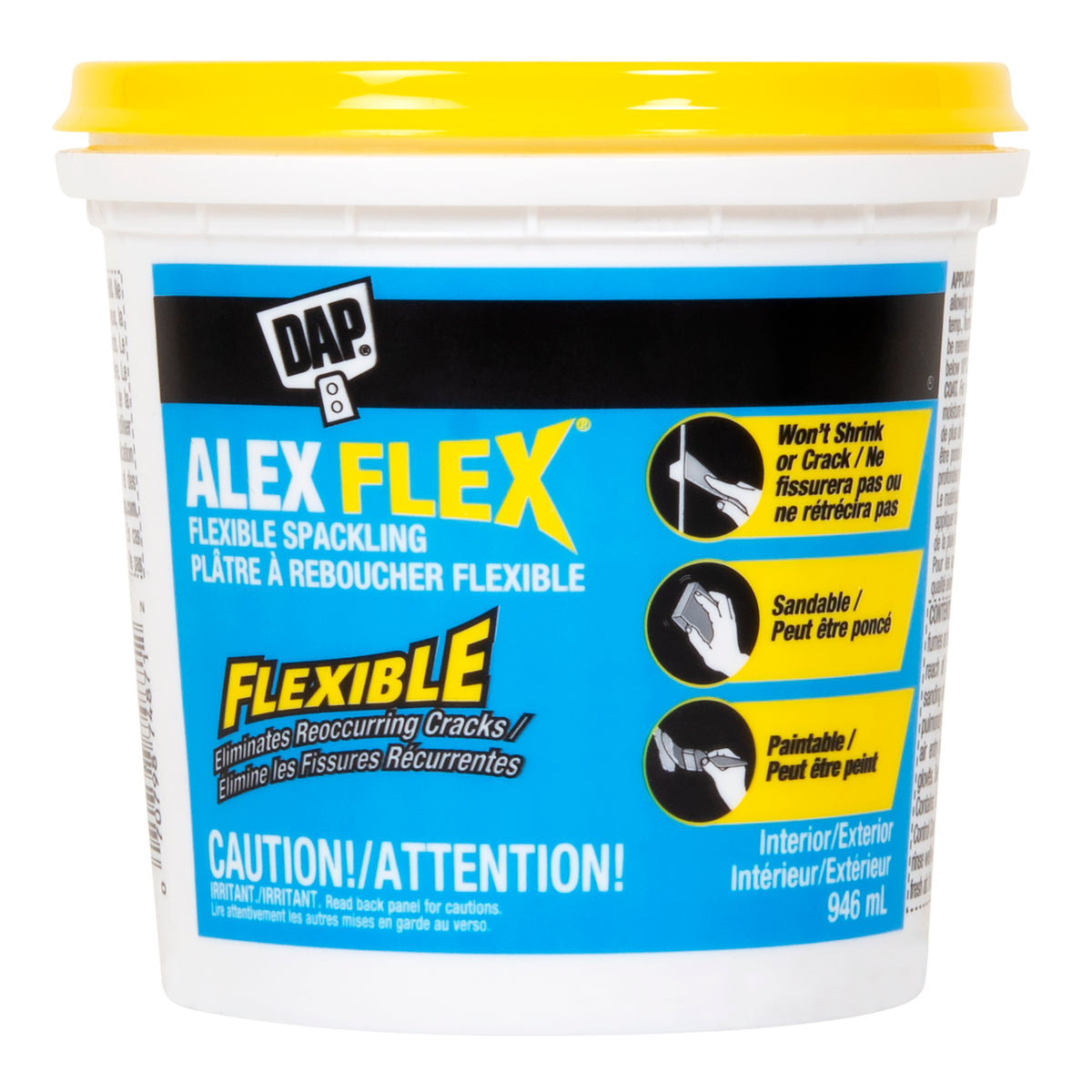 DAP ALEX FLEX® Flexible Spackling - 946mL — Interline Wholesale Hardware