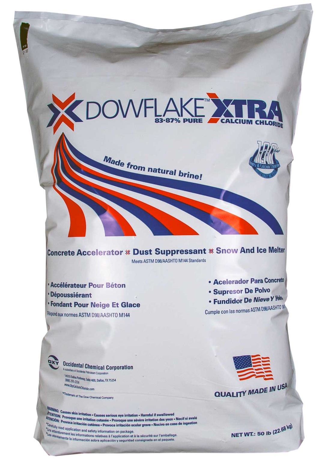Dowflake Xtra 83-87% Calcium Chloride Flake Ice Melt - 20kg — Interline ...