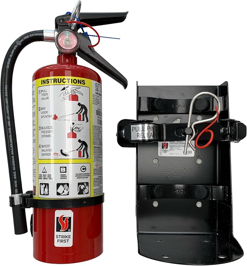 Strike First 5lb Fire Extinguisher ABC with Vehicle Bracket — Interline ...