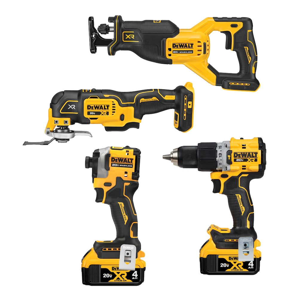 DeWalt 20V MAX XR Brushless 4-Tool Combo Kit — Interline Wholesale Hardware