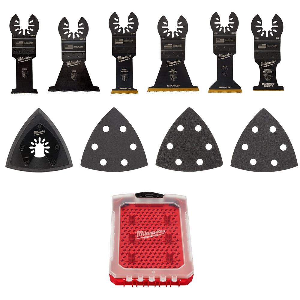 Milwaukee OPEN-LOK 15 pc. Multi-Tool Blade Kit w/ Modular Case ...